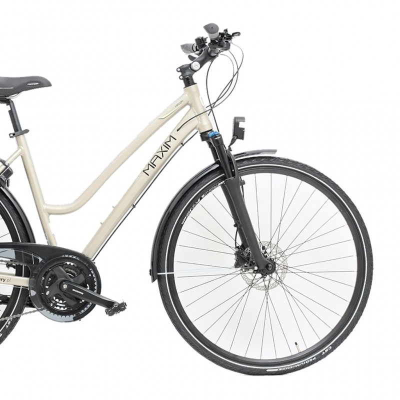 Rower trekkingowy MAXIM MT 2.5 Eko W Beżowy - Wrosport.pl