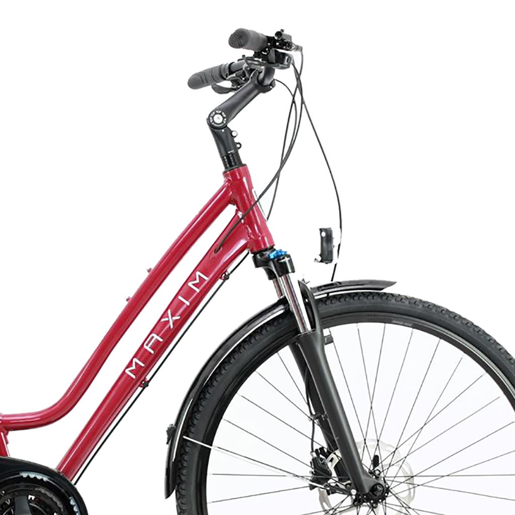 Rower trekkingowy MAXIM MT 2.4 + W Bordowy - wrosport.pl